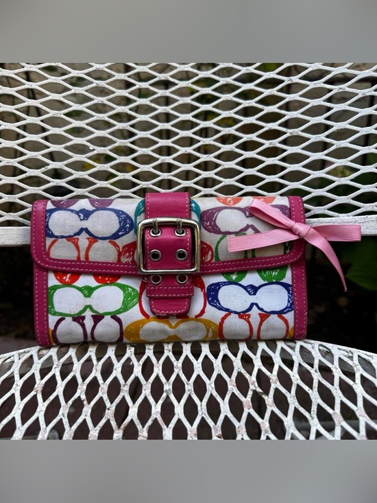 Coach | Bags | Rare Multicolored Coach Monogramed Wallet | Poshmark